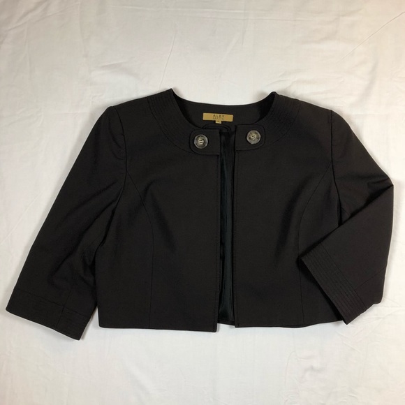 Alex Marie | Jackets & Coats | Alex Marie Brown Wool Cropped Open Front ...